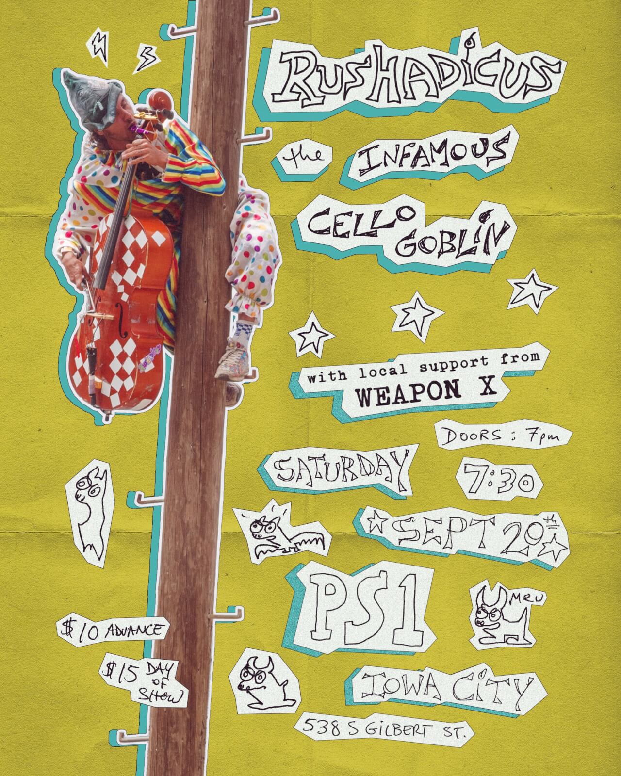 Rushadicus The Cello Goblin | Think Iowa City