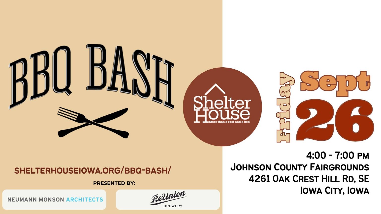 Shelter House BBQ Bash | Think Iowa City